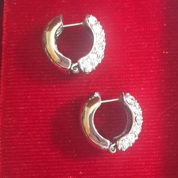Swarovski | Jewelry | Swarovski And Rhodium Reversible Earrings | Poshmark